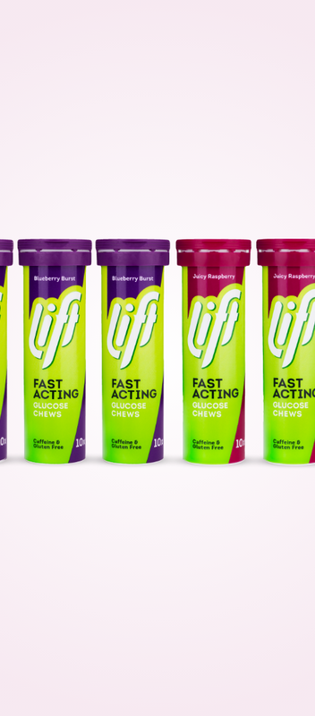 Mixed Raspberry & Blueberry Lift Glucose Chews | Lift Glucose